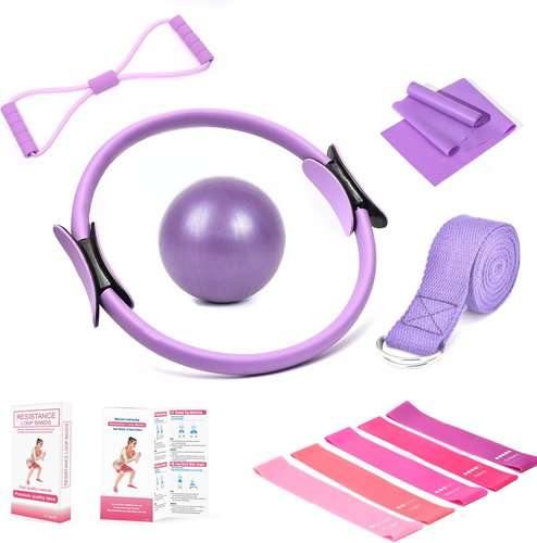 Home Pilates Kit for Women & Beginners - Fitness Equipment Set with ...