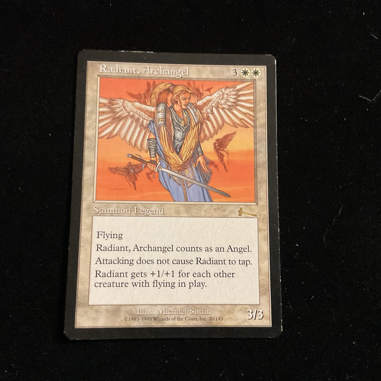 MTG Radiant, Archangel Magic the Gathering Urza's Legacy Never In Play ...