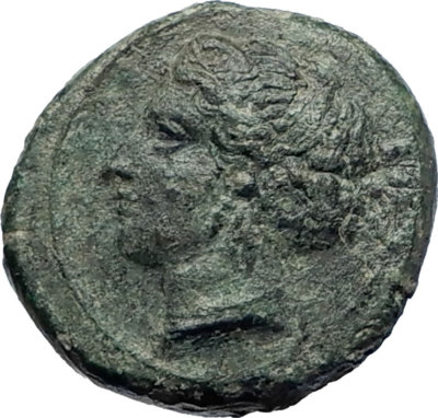 SYRACUSE in SICILY Authentic Ancient 415BC Greek Coin NYMPH & DOLPHINS ...
