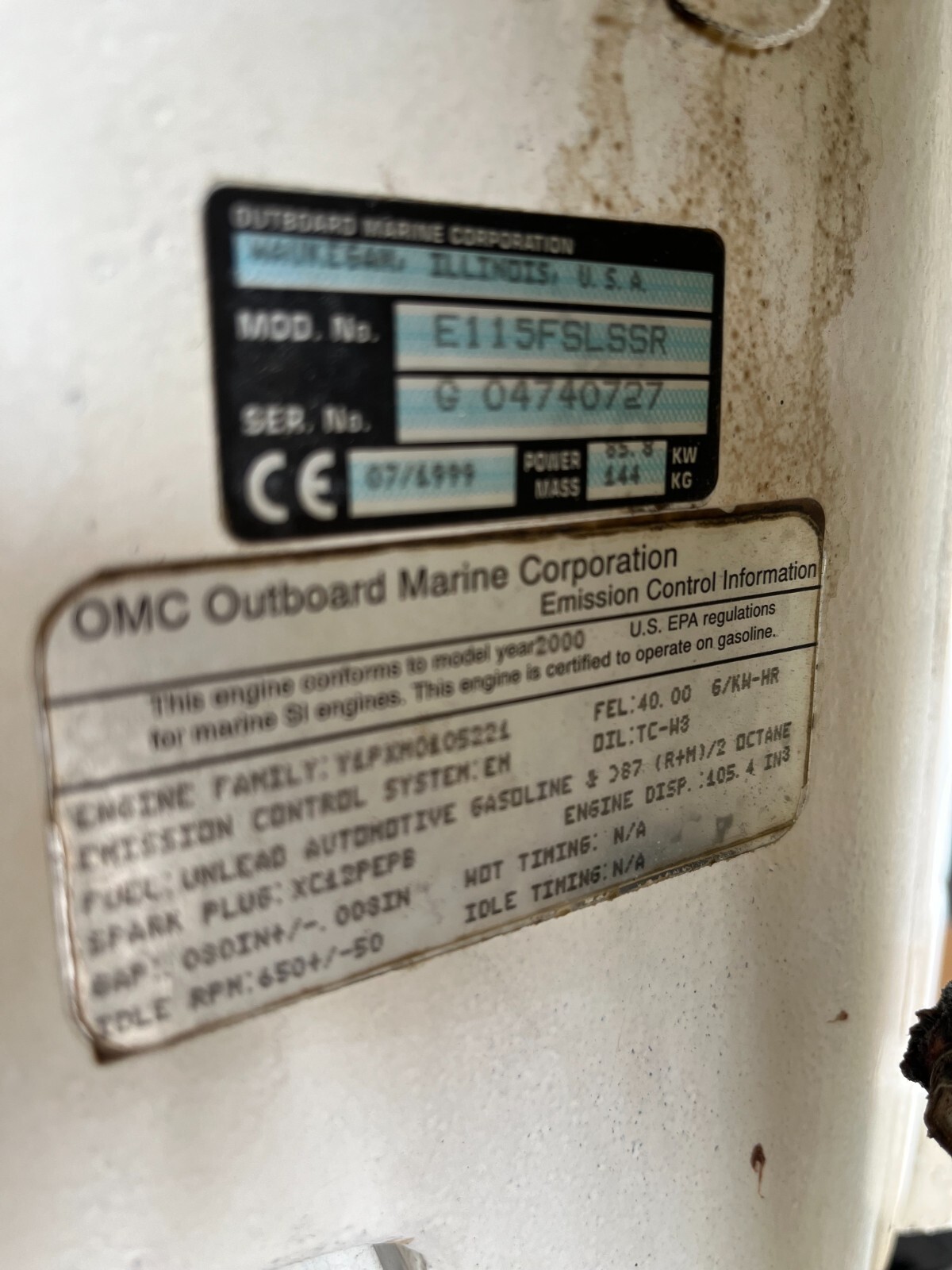 2000 Evinrude 115hp FICHT outboard motor | eBay