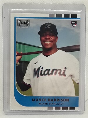 Monte Harrison 2021 Topps Archives Snapshots Baseball - #26 RC - Miami ...