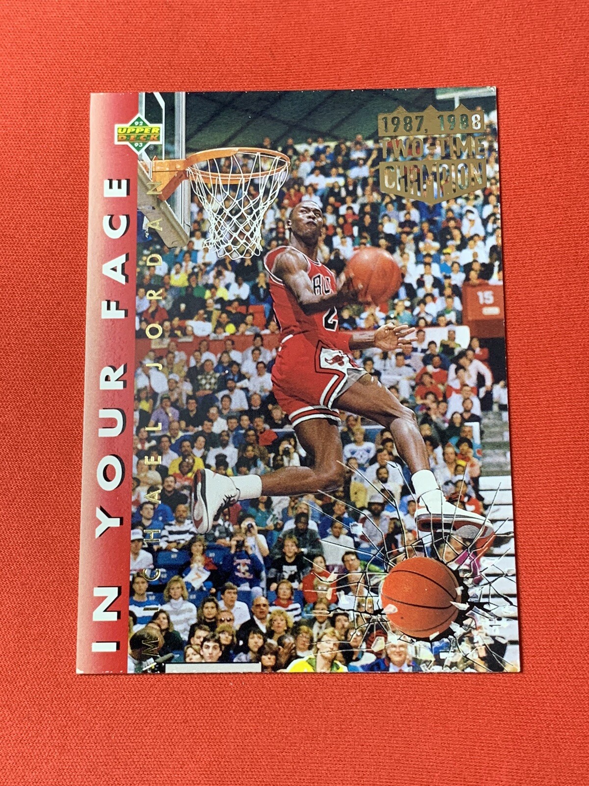 Michael Jordan 1992-93 Upper Deck “In Your Face” Slam Dunk Champion ...