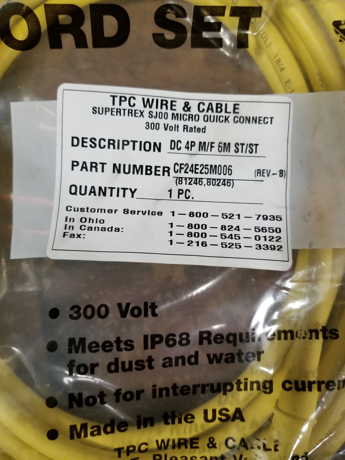 TPC Wire CF24E25M006 Assembly RD811423 00089 - New No Box | eBay