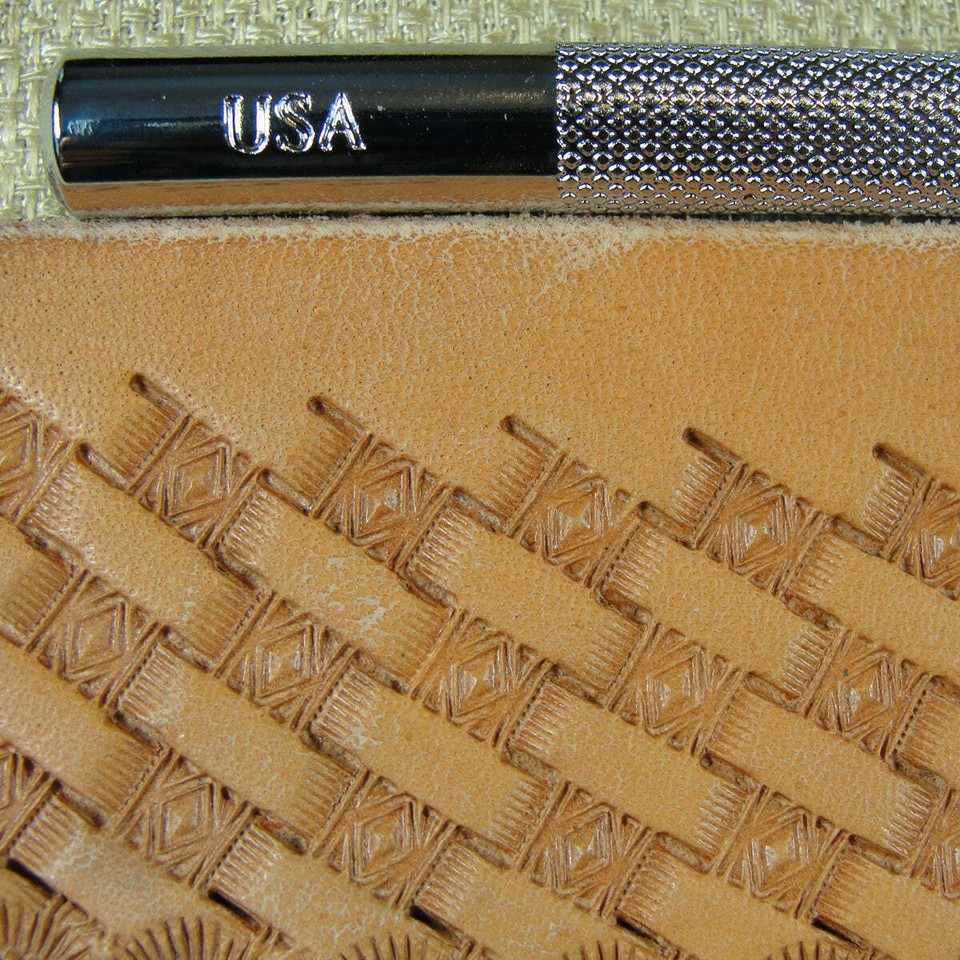 Pro Crafters Series - Small Diamond Basket Weave Stamp (Leather ...