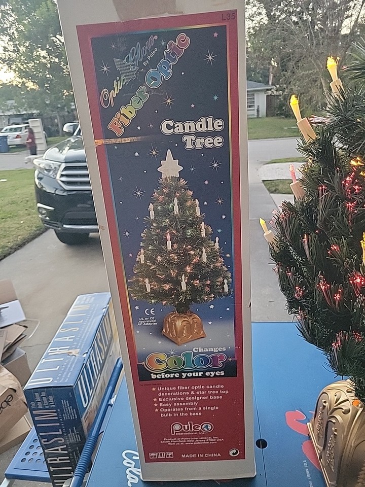 VTG - 32" Fiber Optic Christmas Star Tree - Changes Color, WORKING | eBay
