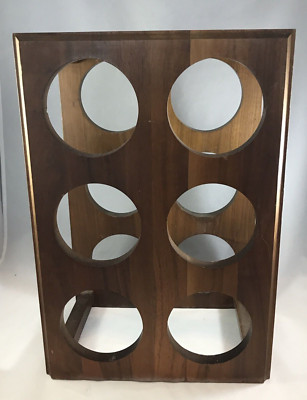 Vintage Kustom Kraft Wood Six-Bottle MCM Wine Rack | eBay