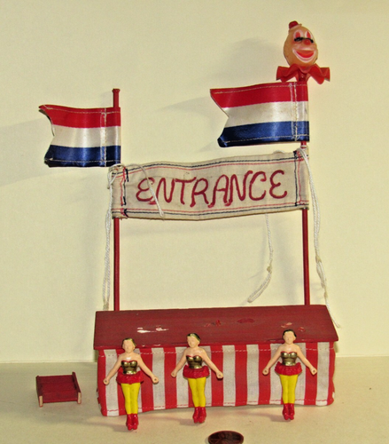 O ga. CIRCUS SIDESHOW STAGE, ENTRANCE BANNER & SHOWGIRLS for Model ...