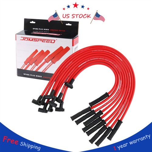 HEI Spark Plug Wires Set 90 to Straight For Chevy SBC BBC 350 383 400 ...