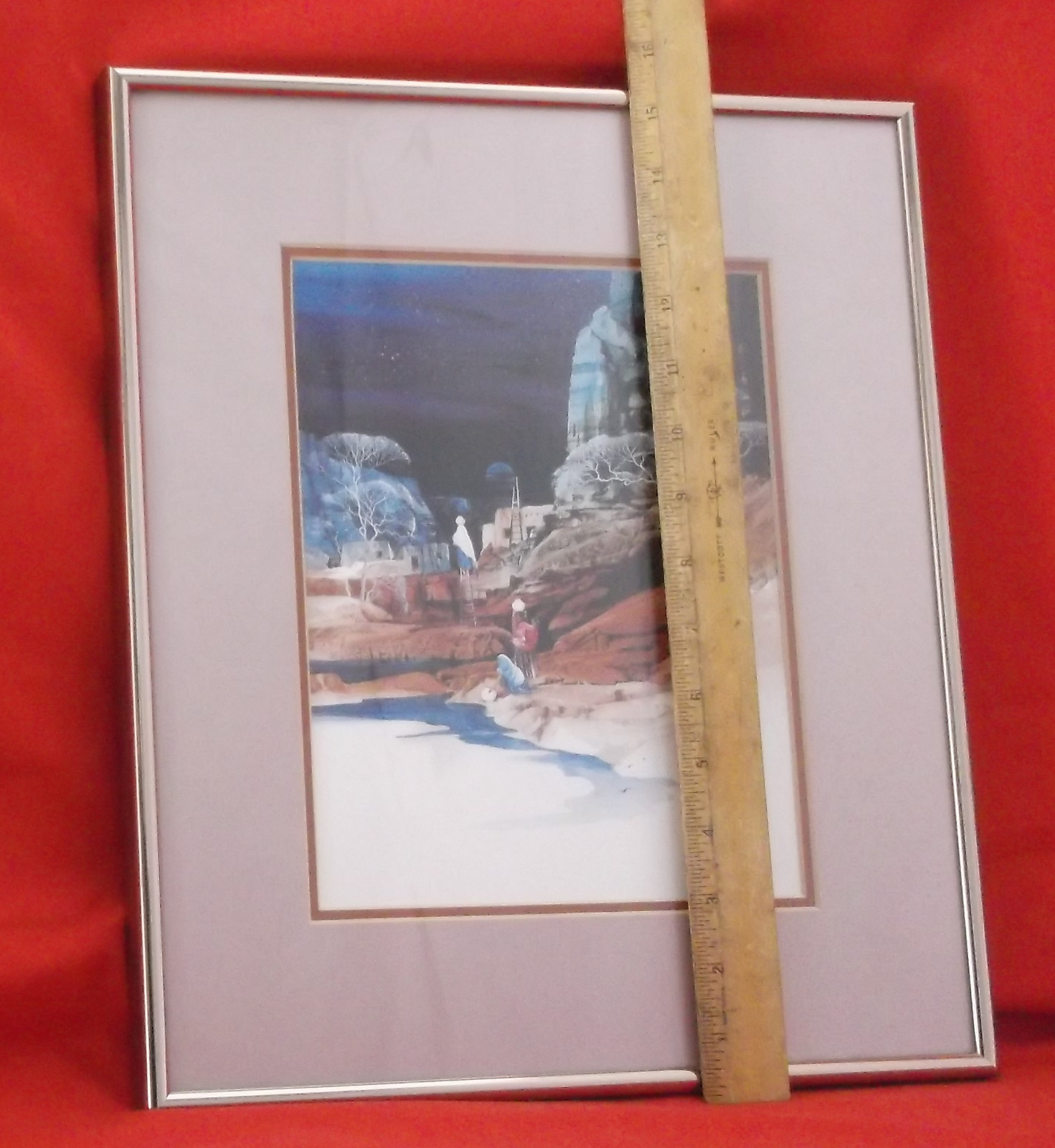 "Pueblo Night II" Michael Atkinson Lithograph-Matted/Framed-13 1/8 X 15 ...