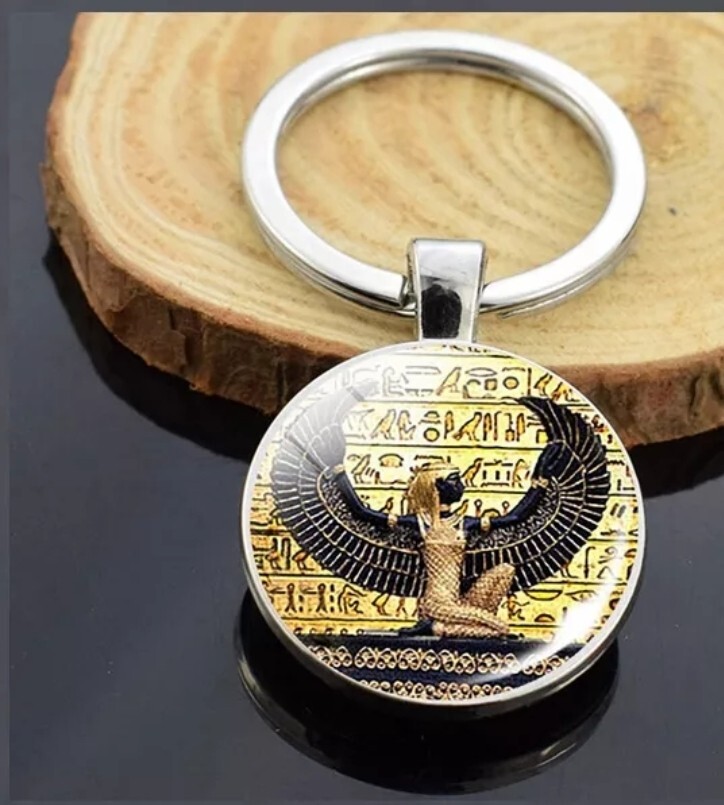 ANCIENT EGYPTIAN GODDESS ISIS KEY RING DOUBLE-SIDED CHARM GIFTS | eBay UK
