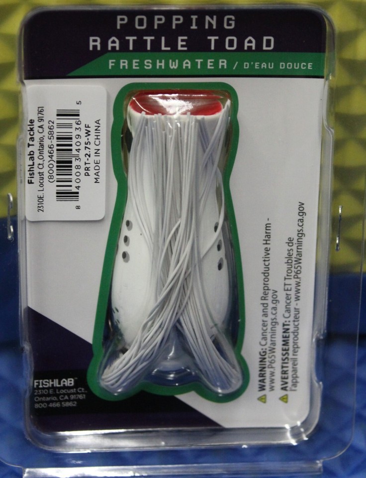 Okuma FishLab 2.75" 3/5 oz Popping Rattle Toad Floating PRT-2.75 CHOOSE ...