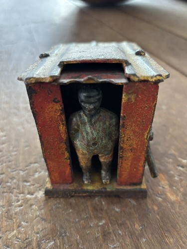 Vintage Cast Iron Mechanical Bank With Patent Dated Feb 2, 1875 Coin ...