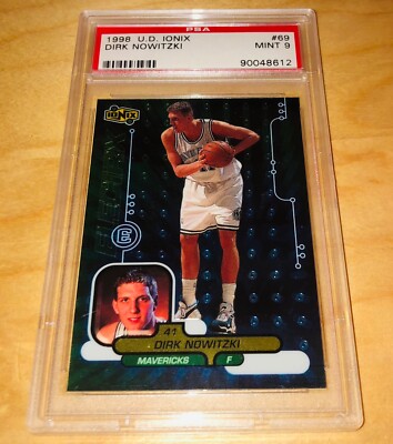 Dirk Nowitzki 1998-99 Upper Deck Ionix #69 Rookie Card PSA Mint 9 RARE ...
