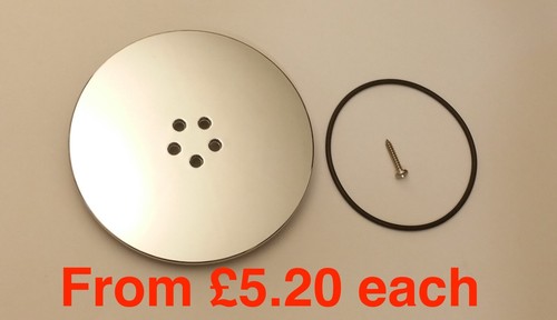 Replacement 115mm Chrome Cap/cover for High Flow, Shower waste/drain ...