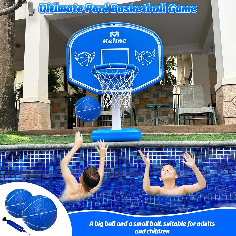 Pool Basketball Hoop, Large Poolside Basketball Hoop for Swimming Pool ...