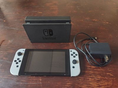 Nintendo Switch V2 with dock, cables and 2 joycons (white) | eBay