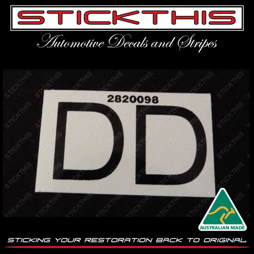 Radiator Picking Label Decal Holden, DD 2820098 - HQ HJ Manual 253 308 ...