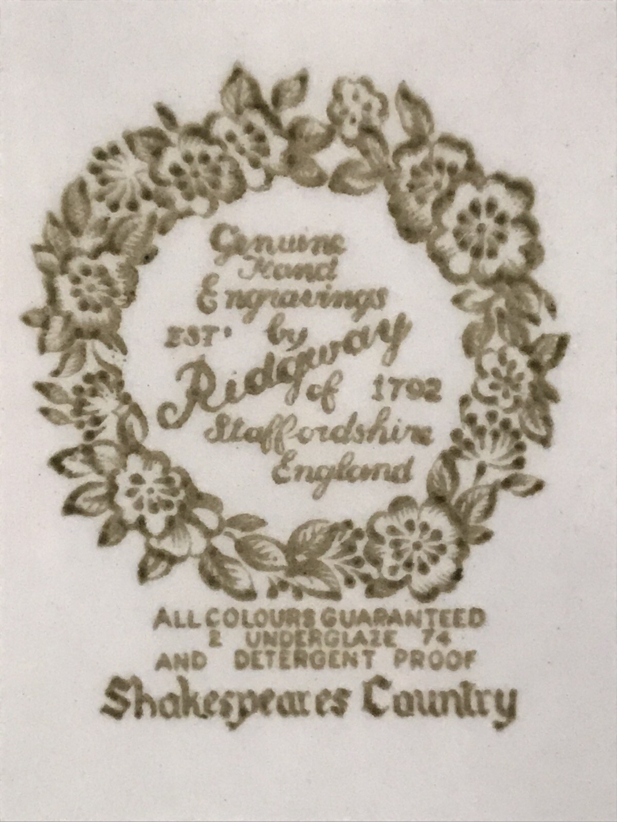 Genuine Hand Engravings By Ridgway Of 1792 Staffordshire England ...