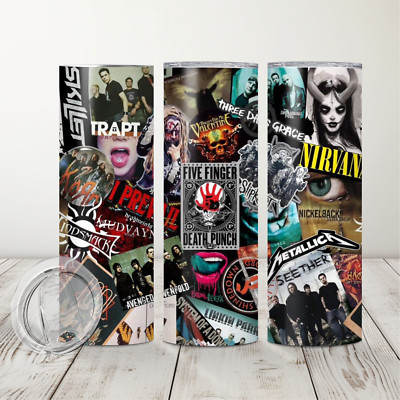 Custom 20 or 30oz Rock Punk Band Music Tumbler a | eBay