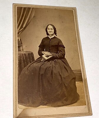 Rare Antique ID'd Victorian American Old Woman Harriet Belden! CT CDV ...