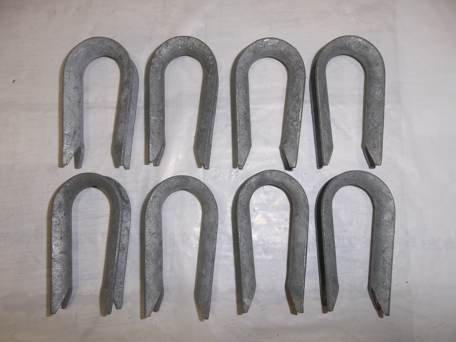 (8) HEAVY DUTY 7/16” GALVANIZED GUY WIRE ROPE THIMBLE OPEN EYE ROHN ...