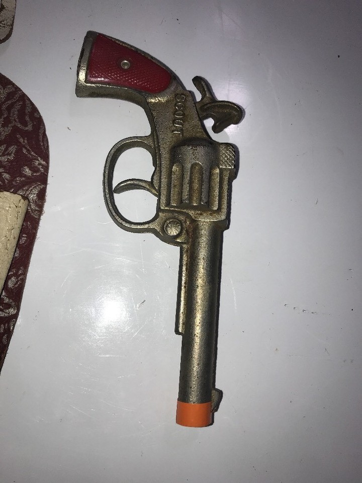 Vintage Antique Gun Scout Series Early 1900s Toy gun With a big holster ...