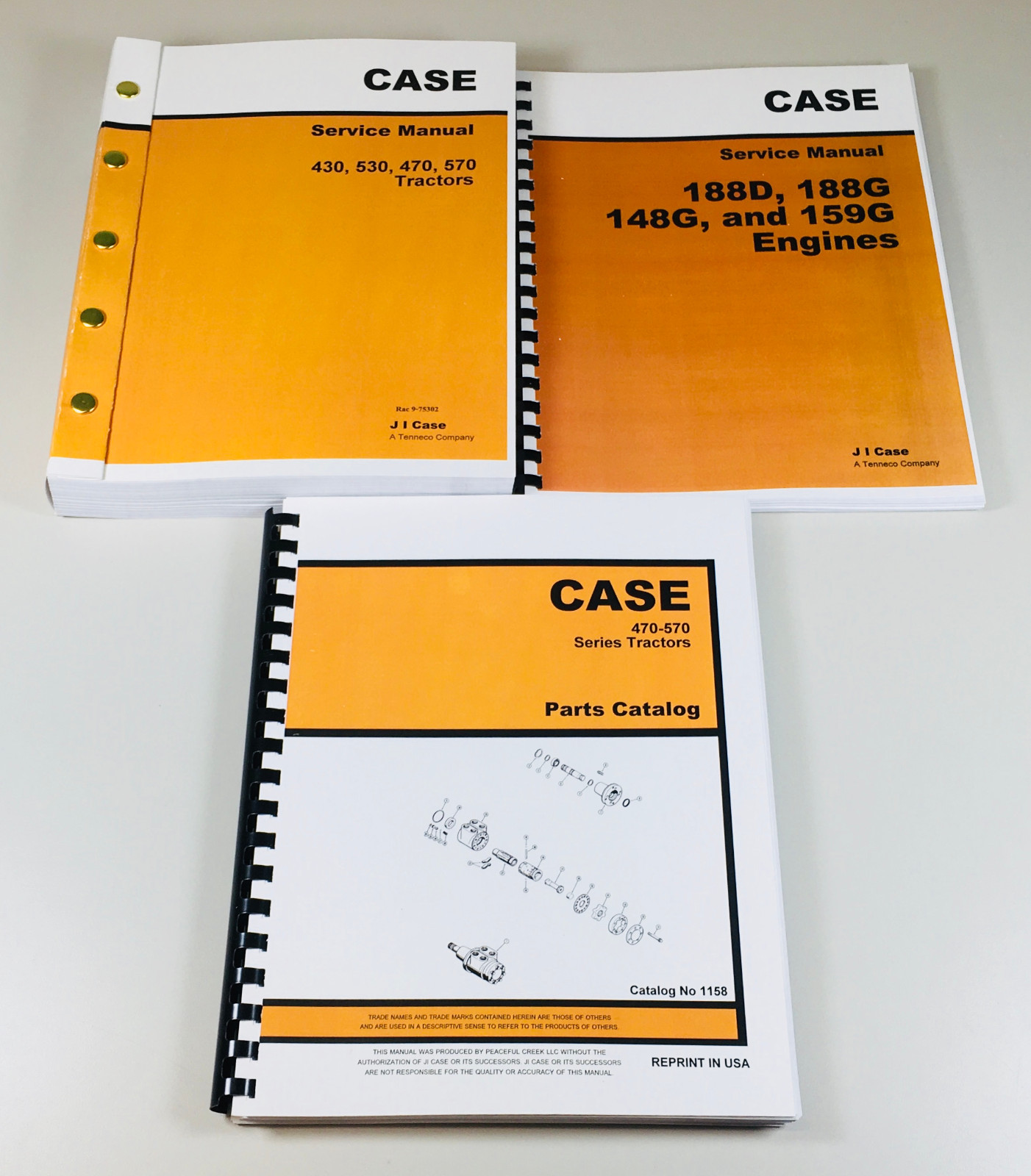 Case 470 570 Tractor Service 188D 188G 148G 159G Engine Manual Parts ...