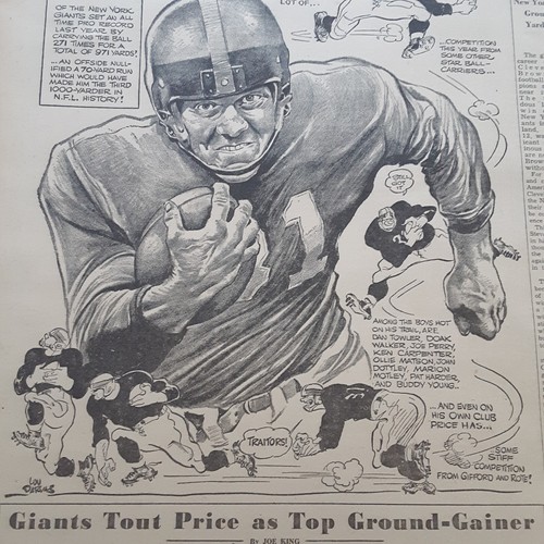 Eddie Price New York Giants Vintage Football By Lou Darvas 1951-52 | eBay