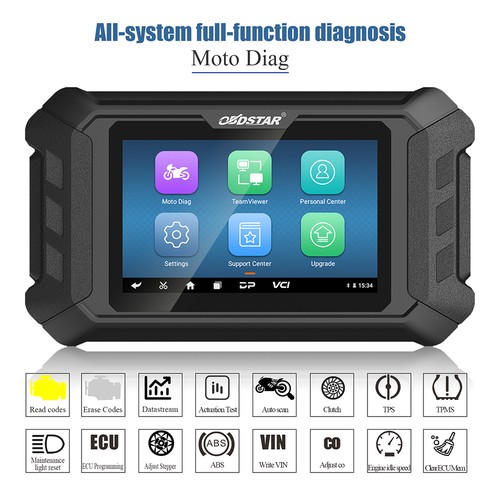 OBDSTAR MS50 STD Motorcycle Diagnostic OBD2 Scan Code Reader Coding ...