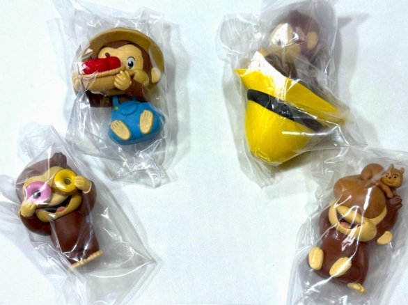 Curious George Hide & Seek Figure Capsule Toy Complete 4 Types set ...