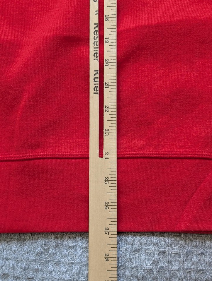 Apple Quarter Zip Sweatshirt Mens Large Red Embroidered Logo Raglan ...