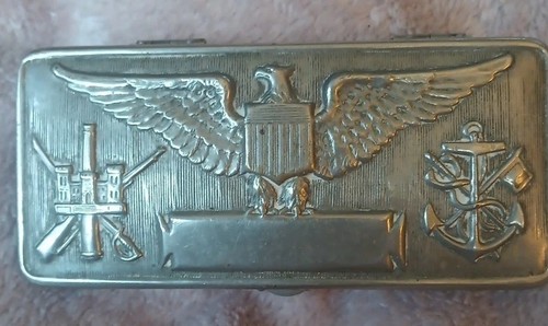 World War I Or WW-II Patriotic Razor Case With Interior Brass Blade ...