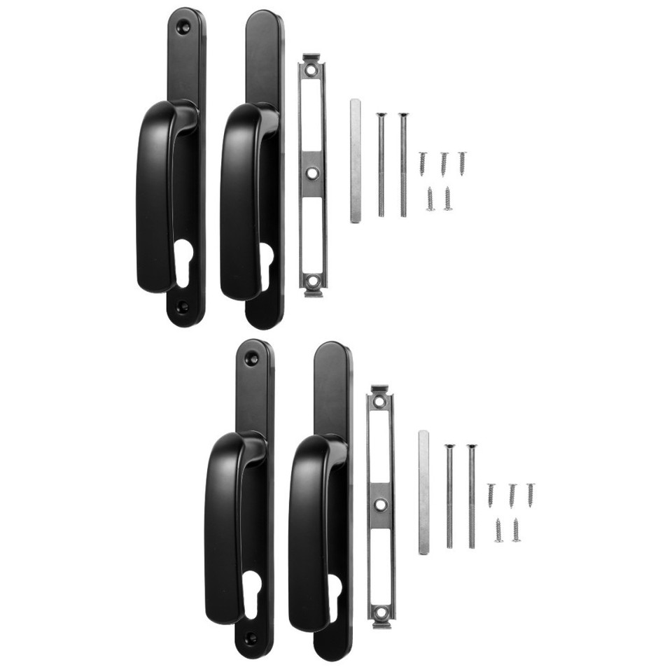 2 Pairs Door Handle Lock Aluminum Alloy European Handle Lock | eBay UK