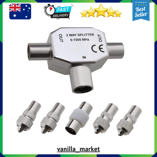 2-Way Aerial Splitter Cable TV Splitter Digital Signal Antenna RF ...