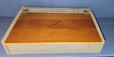 Vintage Wooden Lap/ Writing Desk Box Slant Top | eBay