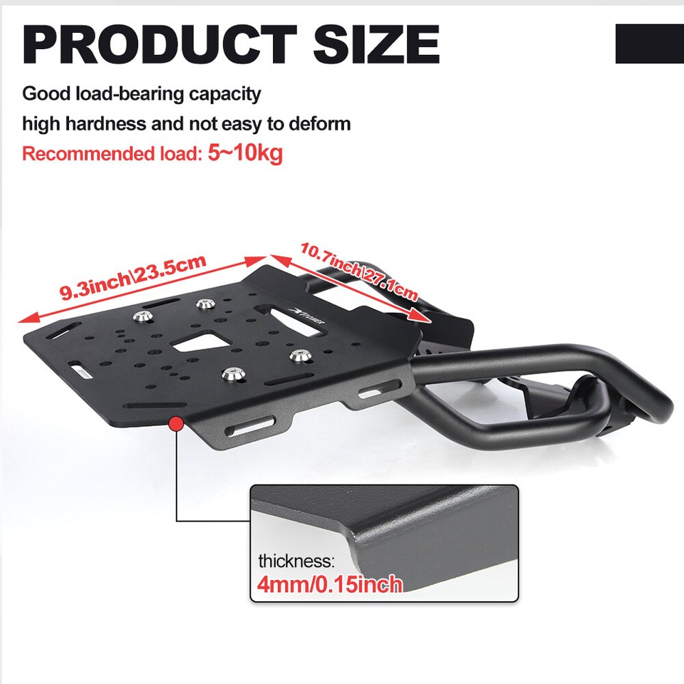 Motorcycle Rear Luggage Rack Cargo Extension Fit For Yamaha YZF-R3 2015 ...