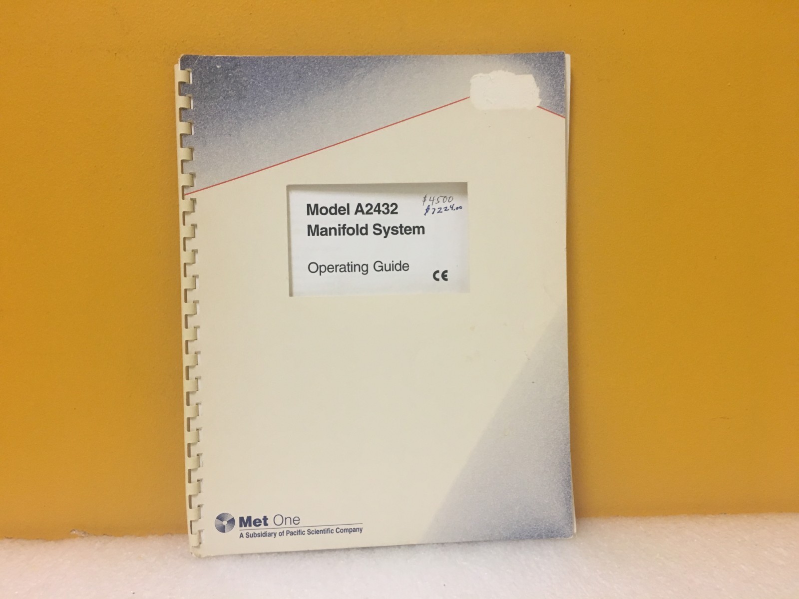 MetOne / Pacific Scientific A2432 Manifold System Operating Guide | eBay