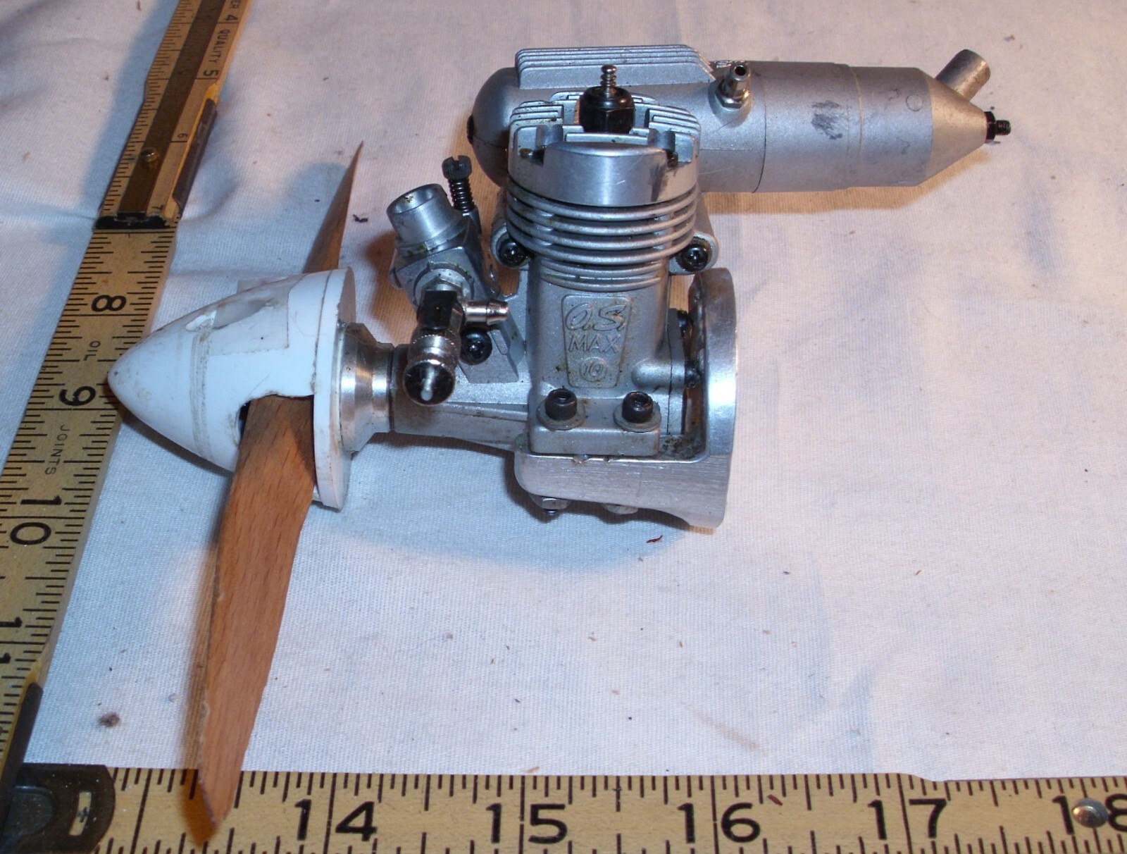 O.S. MAX 10 GAS NITRO ENGINE FOR AIRPLANE WITH PROP & MUFFLER | eBay