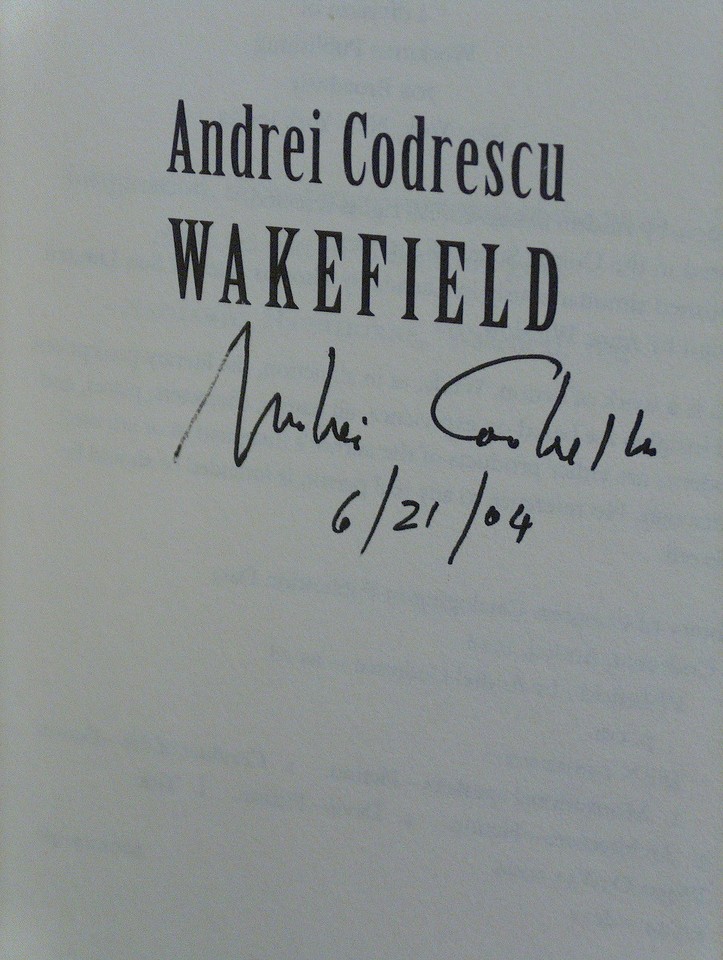 1st,signed by author,Wakefield by Andrei Codrescu (2004,HB) 'hilariously absurd' | eBay
