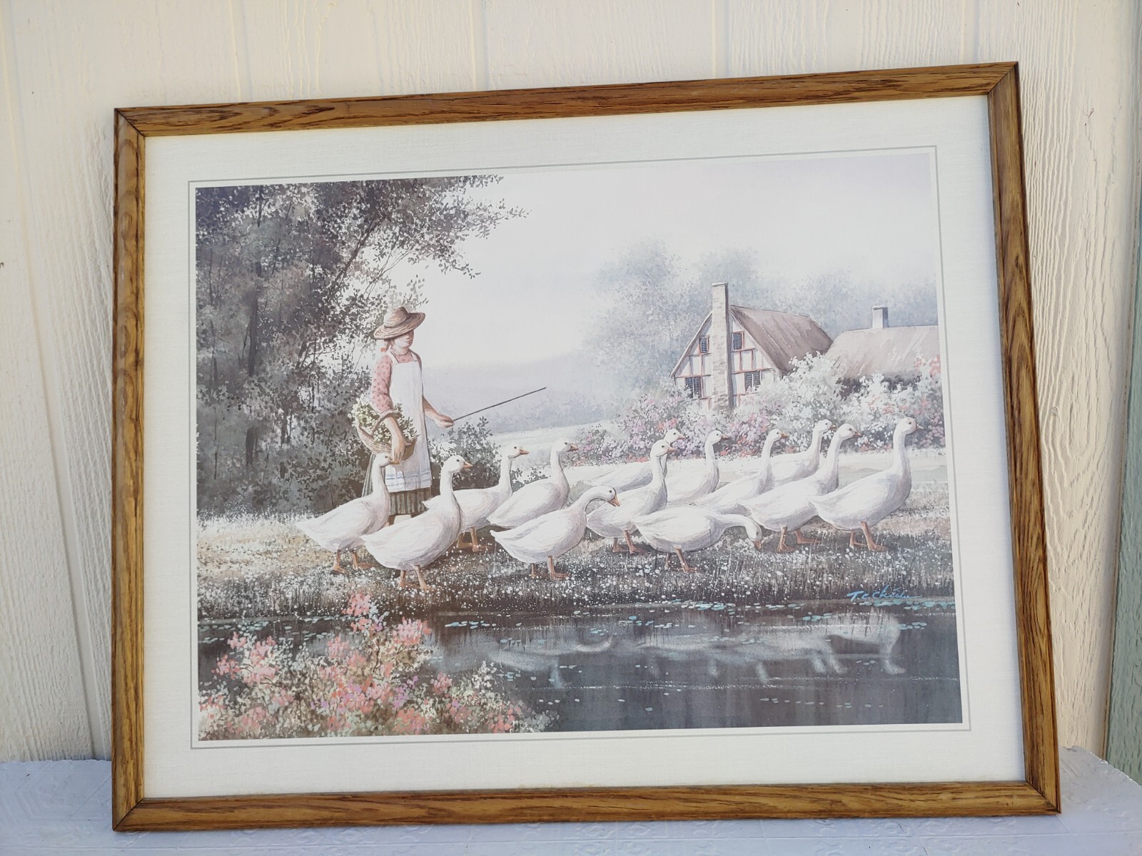 Framed painting by T.C. Chiu - munimoro.gob.pe