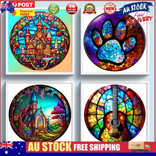 5D DIY Full Round Drill Diamond Painting Abstract Kit Home Decoration ...