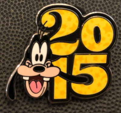 Disney pin 107584 Goofy dated souvenir 2015 classic character yellow ...