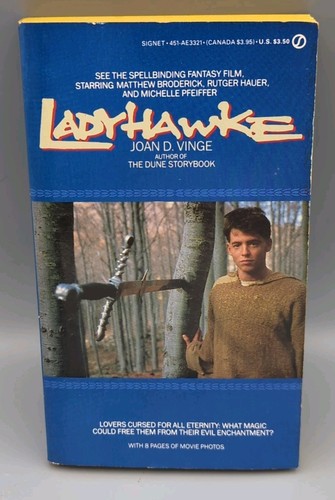 Ladyhawke Novelization by Joan D Vinge 1st Print Paperback 1985 Movie ...