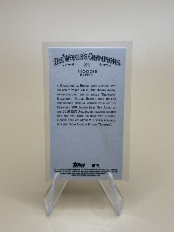 A Boogie Wit Da Hoodie 2025 Topps Allen & Ginter Rapper Black Bordered ...