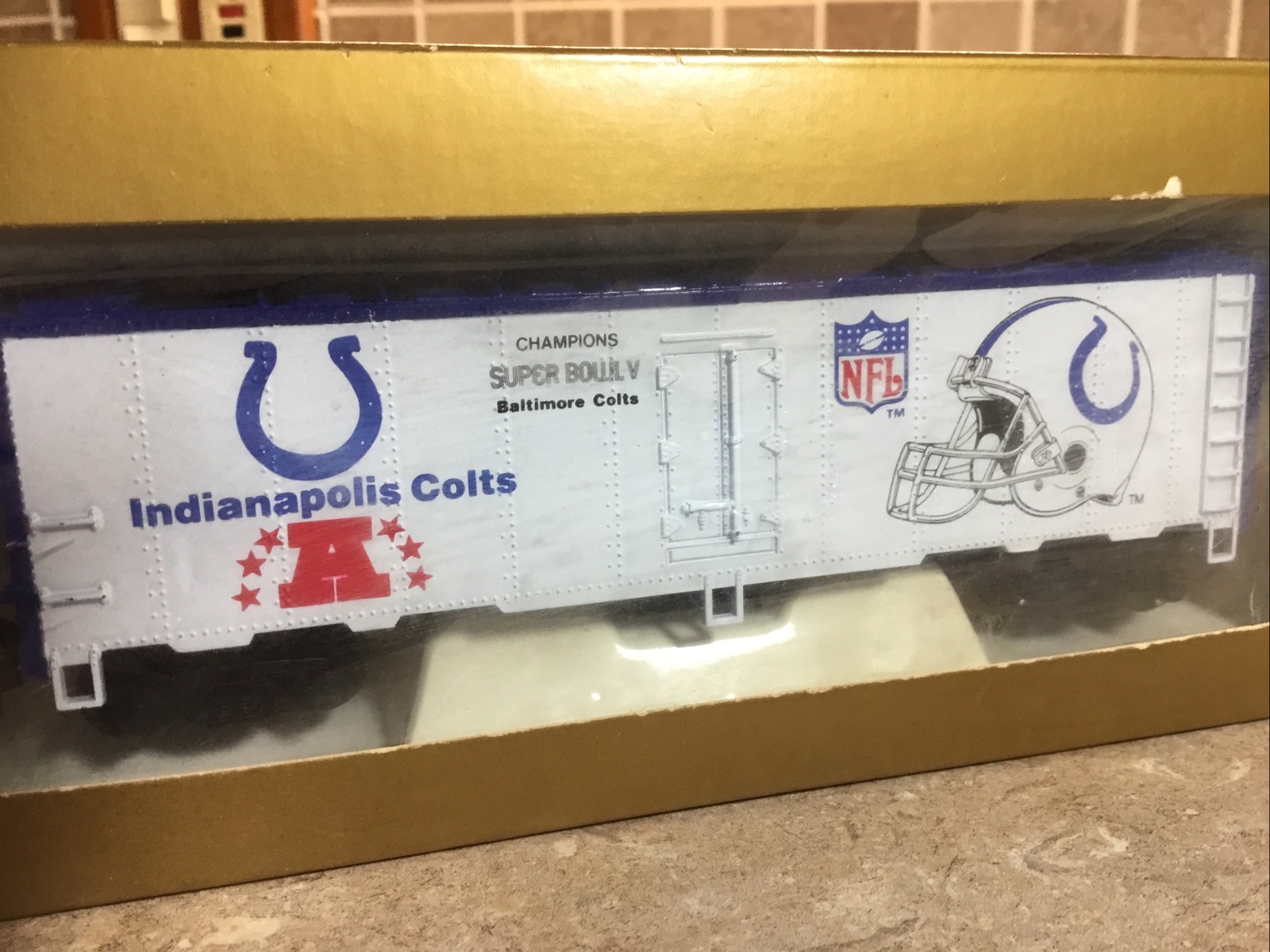 1991 ORIGINAL MANTUA NFL SUPER BOWL EXPRESS BOX CAR H.O. GA ...