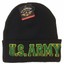 Licensed US Army Beanie Military Embroidered Logo Knit Hat Cap- Marine ...