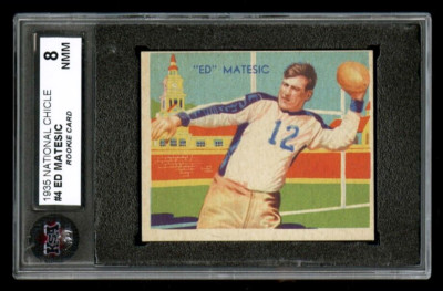 1935 NATIONAL CHICLE 4 ED MATESIC KSA 8 PHILADELPHIA EAGLES CORRECTED ...