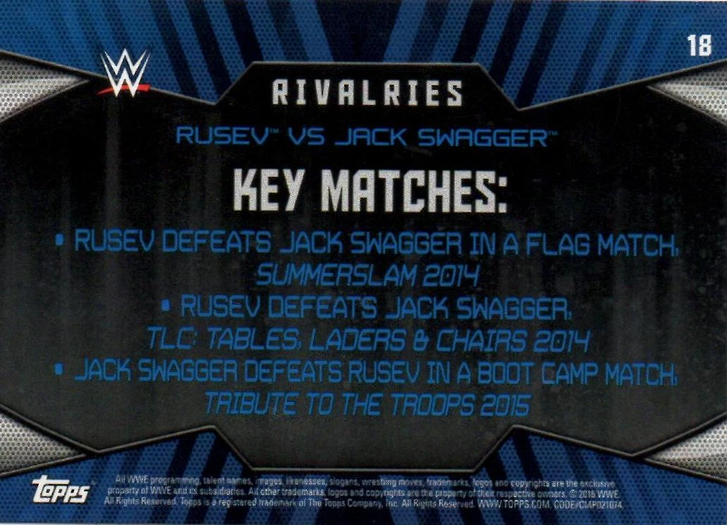 Jack Swagger Vs Rusev Summerslam