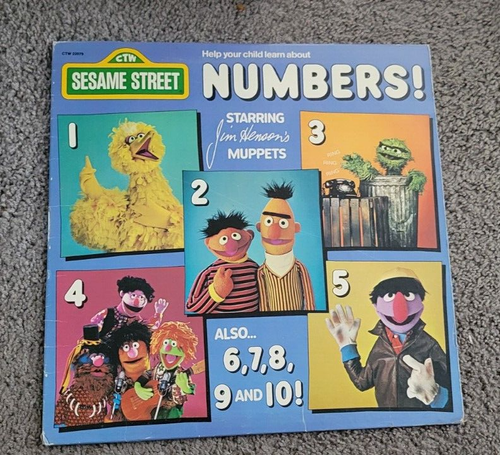 VINTAGE Numbers Sesame Street RCORD album 1977 Used 33 1/3 RPM MUPPETS ...