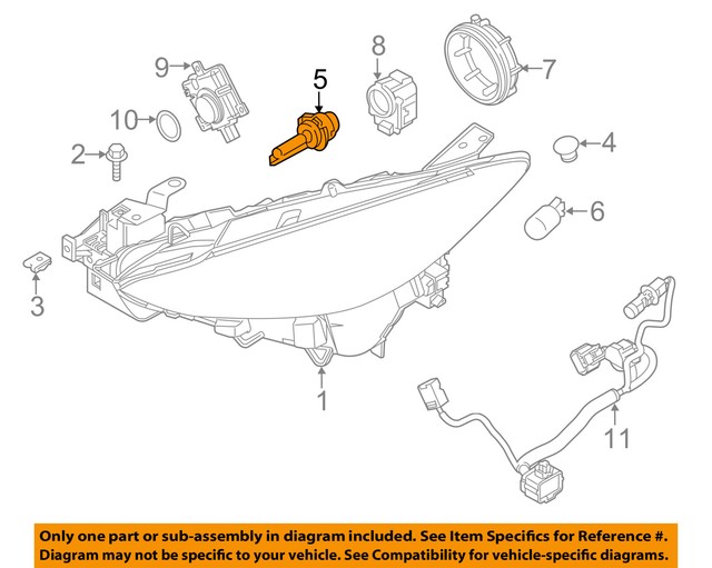 Mazda 907039350 Genuine OEM HID Bulb for sale online | eBay